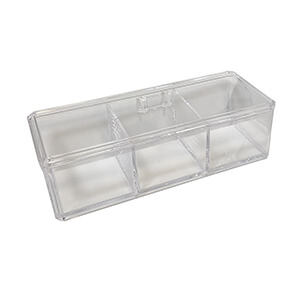 3 Compartment Stackable Box with Lid